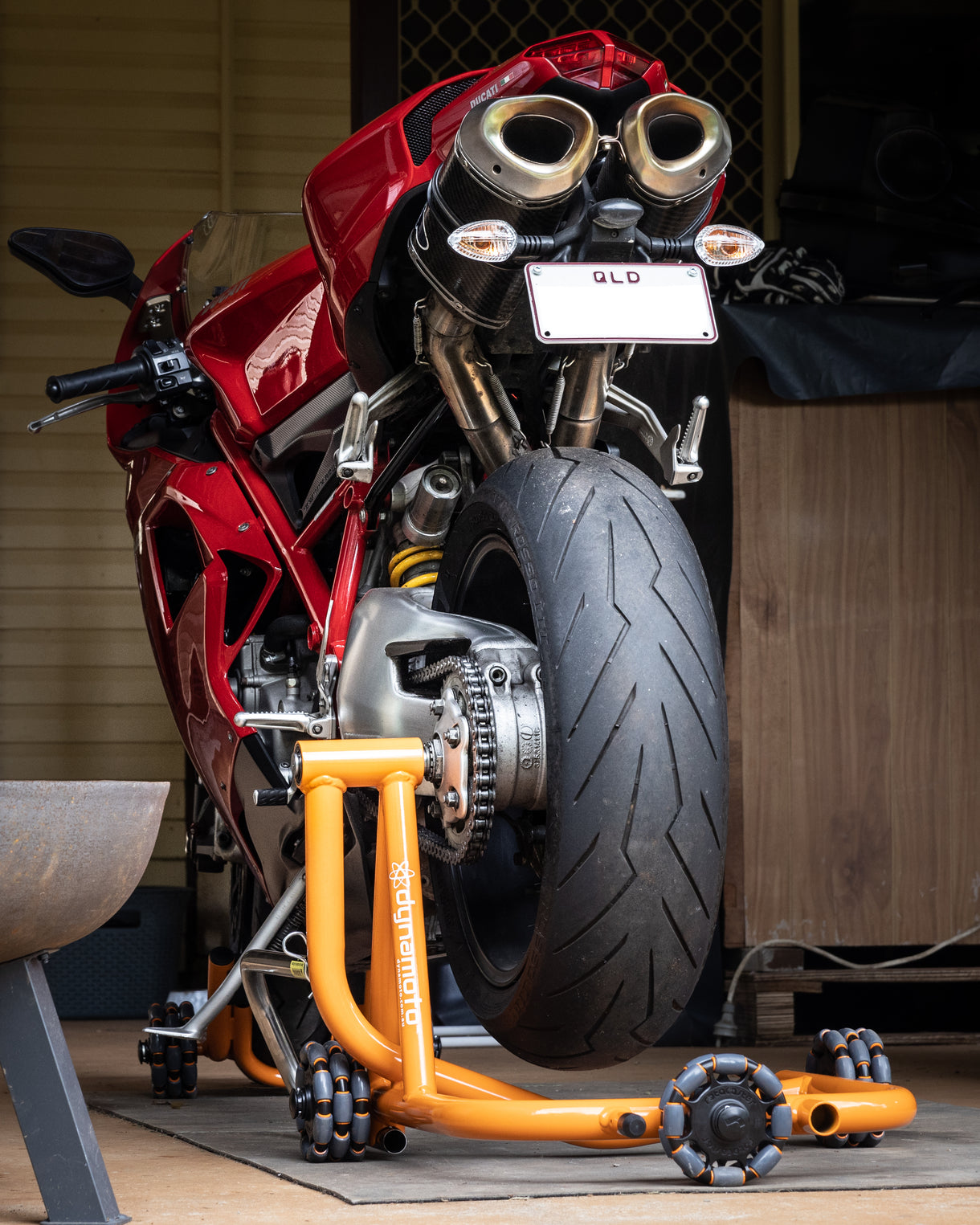Ducati 1098, 1198 Motorcycle Stand with Front & Rear Multi-Directional ...